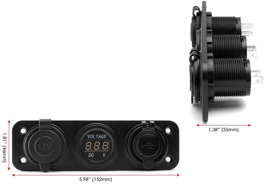 Quad ATV Trike 12V Socket + Twin USB Power Supply + Voltmeter – Dash ...