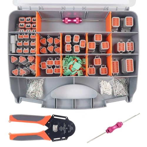 Deutsch Connector Kit with Crimper, 2 3 4 6 8 12 Pin Connector kit ...