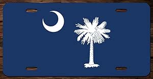 Amazon.com: South Carolina State Flag Vanity Front License Plate Tag ...