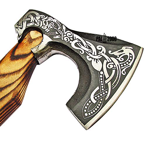 Axe - Custom Handmade Stainless Steel Viking Axe, Gorgeous - Solid Wood ...