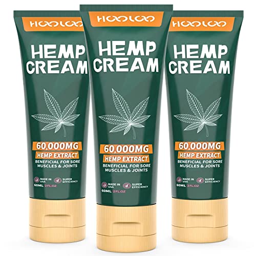 HOOLOO Hemp Cream Relief Discomfort on Back, Hip, Knee, Wrists, Neck ...