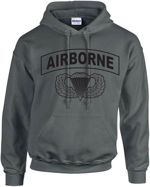 Amazon.com: All Things Apparel Army Airborne Paratrooper Unisex Hoodie ...