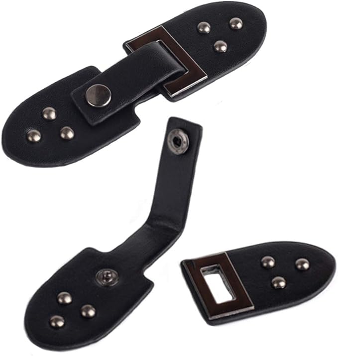 Amazon.com: 4 Pairs Metal Leather Cape Cloak Clasp Fasteners Cardigan ...