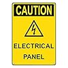 Weatherproof Plastic Vertical OSHA Caution Electrical Panel Sign with ...