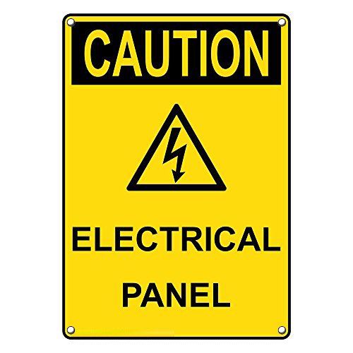 Weatherproof Plastic Vertical OSHA Caution Electrical Panel Sign with ...