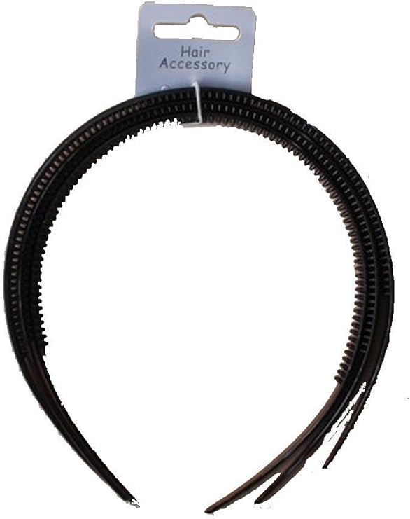 3 Slim Black Alice Bands: Amazon.co.uk: Beauty