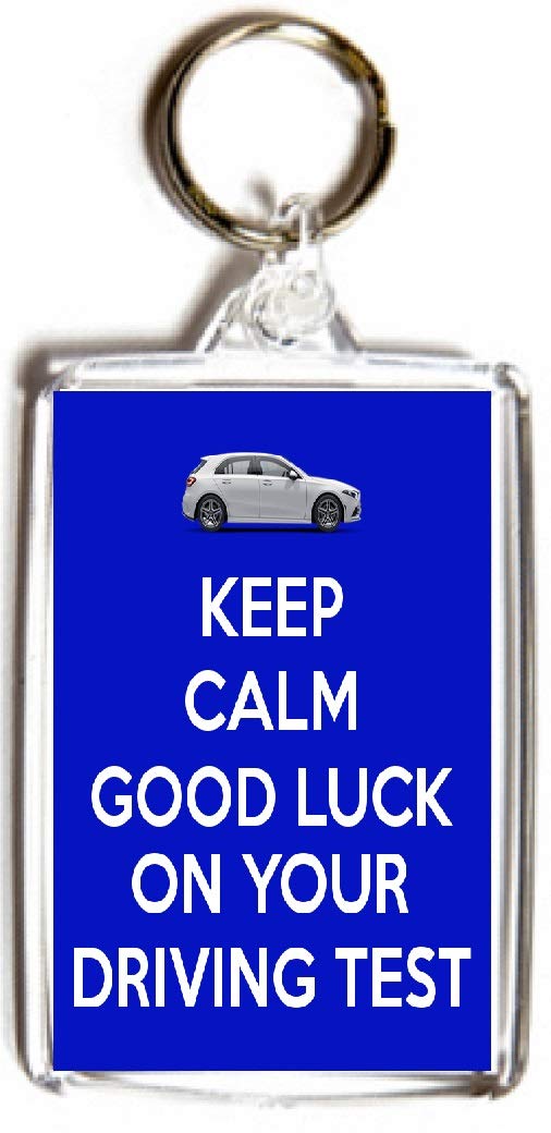 Keep Calm Good Luck On Your Driving Test Double Sided Medium Keyring keep-calm-good-luck-on-your-driving-test-double-sided-medium-keyring