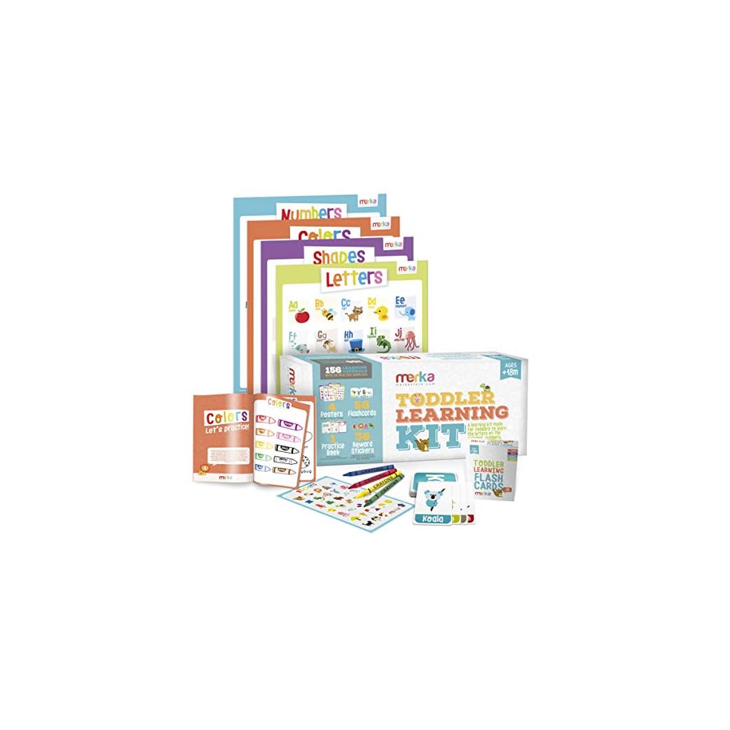 merka Toddler Learning Kit: Letters, Numbers, Shapes and Colors ...