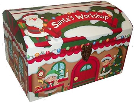 Xmas Eve Chest Box Santa Workshop Small 40x29 Centimeters: Amazon.co.uk ...