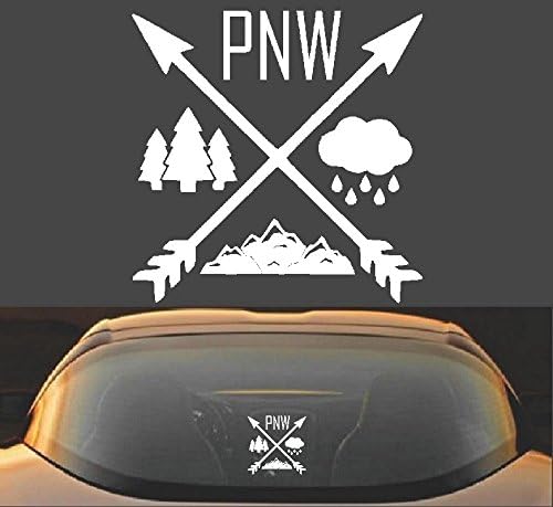 Amazon.com : 6" Pacific Northwest PNW Nature Icons Vinyl Decal Sticker ...
