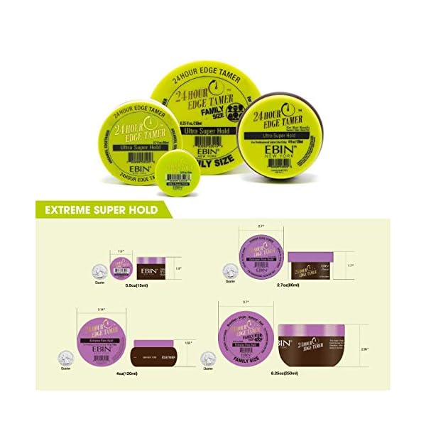 EBIN NEW YORK 24 Hour Edge Tamer Ultra Super Hold 2.7 fl.oz/80ml No ...