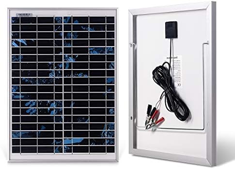 MEGSUN 20W Solar Panel with a 5m Crocodile Clip for Motorhome, Caravan ...