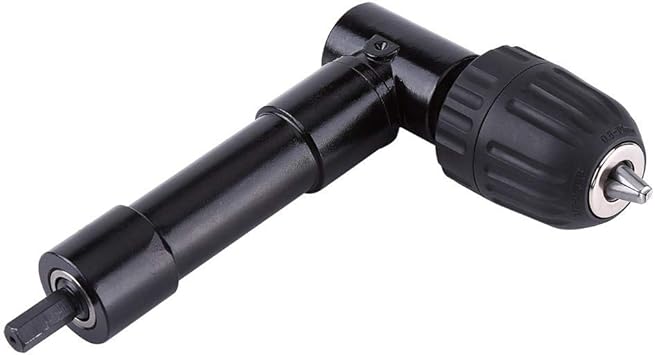 90 Degrees Drilling Extension Chuck Right Angle Drill Adapter Aluminum ...