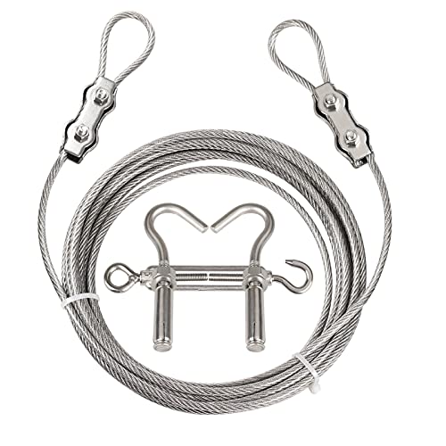 Clotheslines,20ft Portable Windproof Clothes Rope Line with Stainless ...