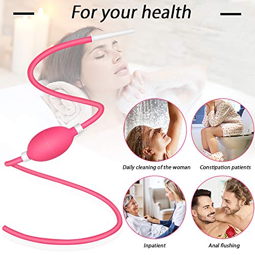 Aixoxo Double Head Enema Squeeze Bulb Backflow Prevention Anal & Vaginal Douche Unlimited ...