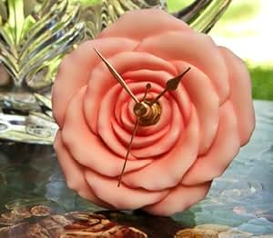 Amazon.com: Rose Flower Clock - Hand Painted Flower Clock By Ibis ...