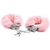 Amazon.com: Stainless Steel Pink Fluffy Handcuffs for Ankles and Wrist ...