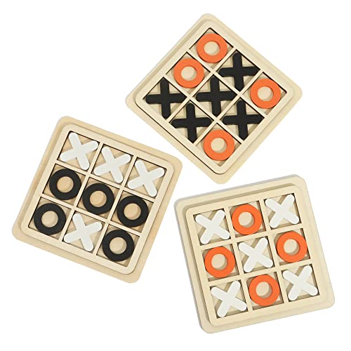 Tic Tac Toe XO Wooden Board Games Desk Toys 3 Pack Classical Family ...