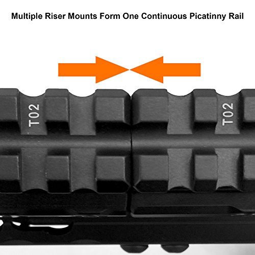 UTG Leapers MT-RSX5S Inc Super Slim Picatinny Riser Mount, 1/2" Height ...