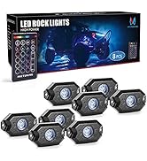 Amazon.com: MICTUNING 2nd-Gen RGB LED Rock Lights with Bluetooth Controller, Timing Function ...