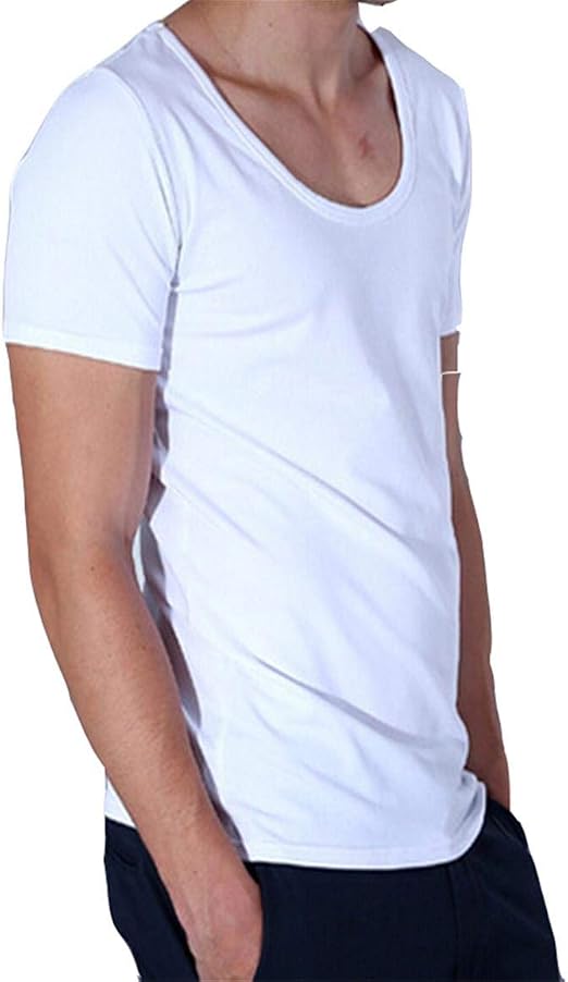 Amazon.com: HM-L Mens Scoop Neck T Shirt: Clothing