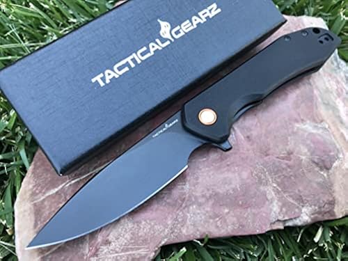 TACTICAL GEARZ G10 Pocket Knife! TG Draco, G10 Handle! Razor Sharp D2 Steel Blade! Ball Bearing ...