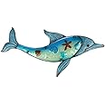 Amazon.com : LIFFY Metal Dolphin Wall Decor Hanging Glass Fish Wall Art ...