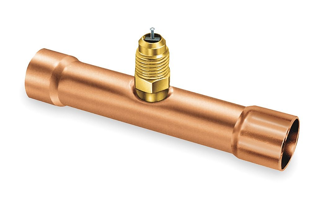 1/4" Access Valve Swaged T, Brass/Copper: Pipe Fittings: Amazon.com ...