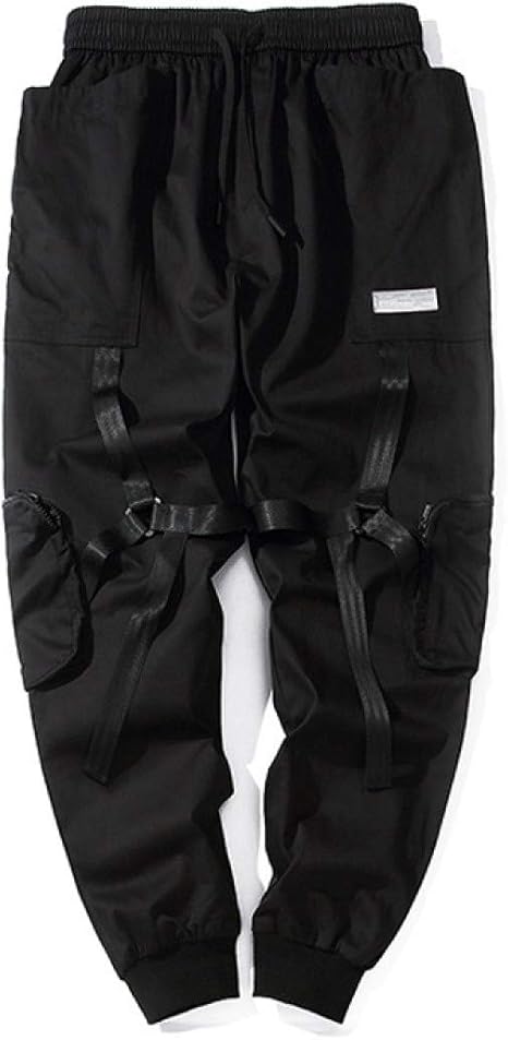Hombres Pantalones De Harén De Cintura Elástica Hombres Streetwear ...