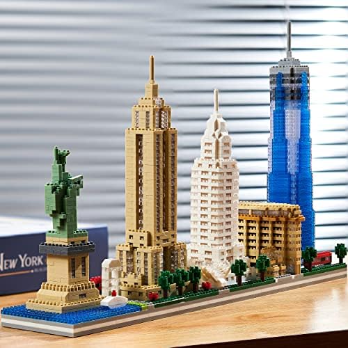 YaJie Micro Blocks Big Architecture New York Skylines Model Building Set 3452pcs New Gift for ...