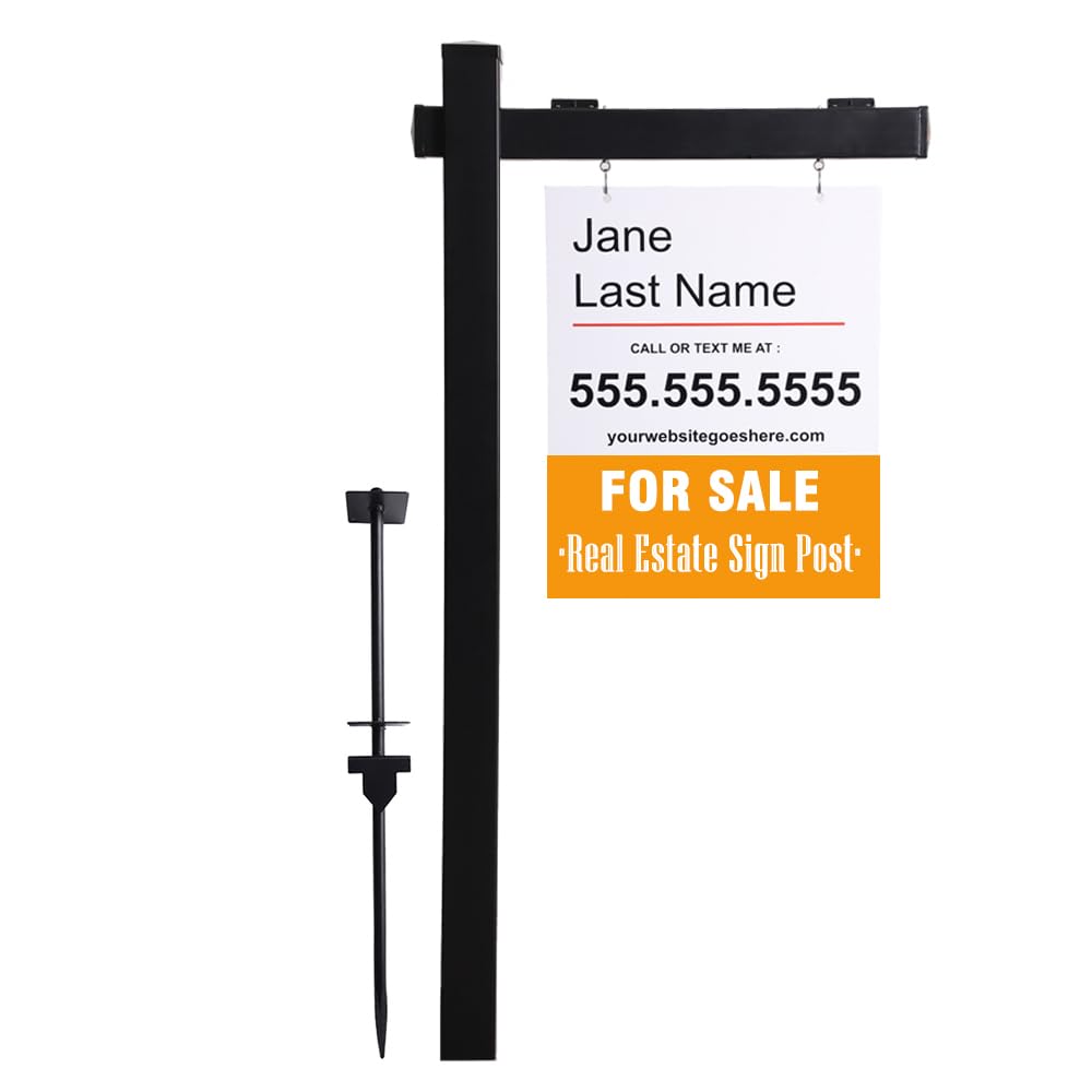 SUFUS Vinyl PVC Real Estate Sign Post 6' Tall (4"x 4"x 72"), Realtor ...