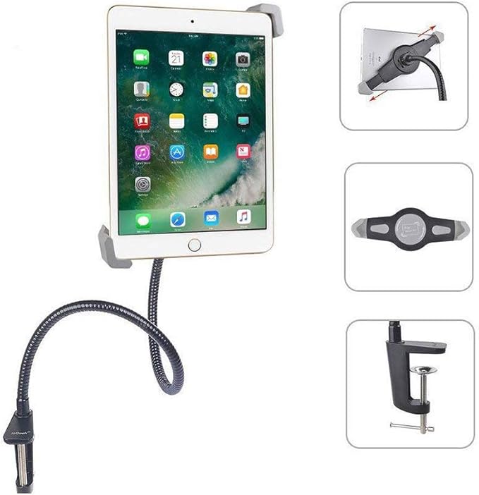 iPad Stand Tablet Gooseneck Holder Mount - ieGeek 360 Degree Rotation ...