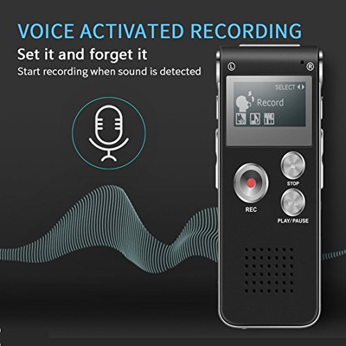 NeeGo Digital Voice Activated Recorder for Lectures 8GB with USB Light ...