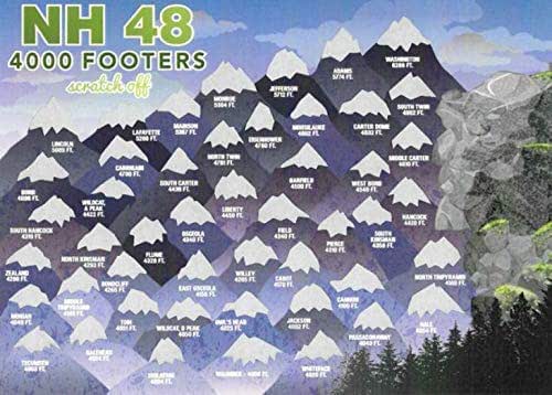 Amazon.com: New Hampshire/ 4000 Footer/Hiker/Gift/Hiking/ Scratch Off/White Mountains/ Gift/ New ...