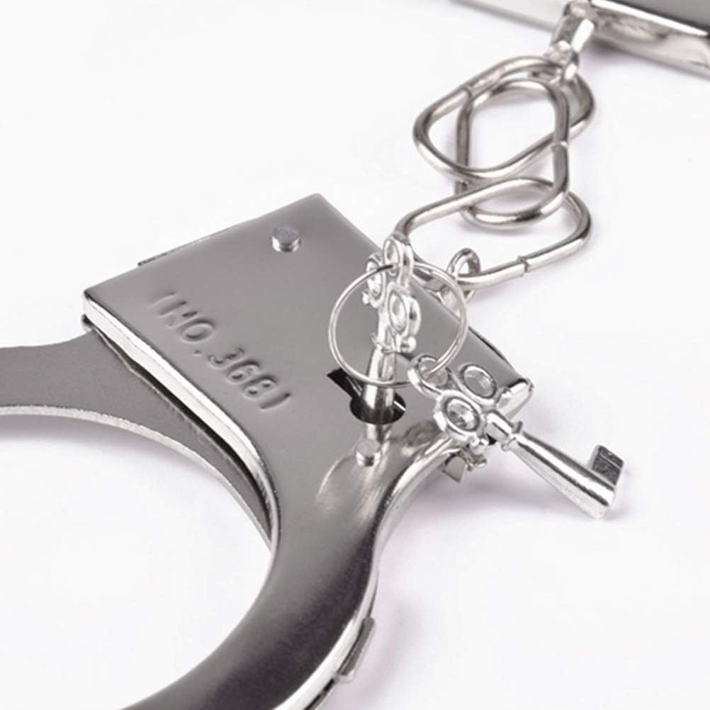 YANSHON Metal Toy Handcuffs with 2 Keys Adult Kids Metal Handcuff for ...