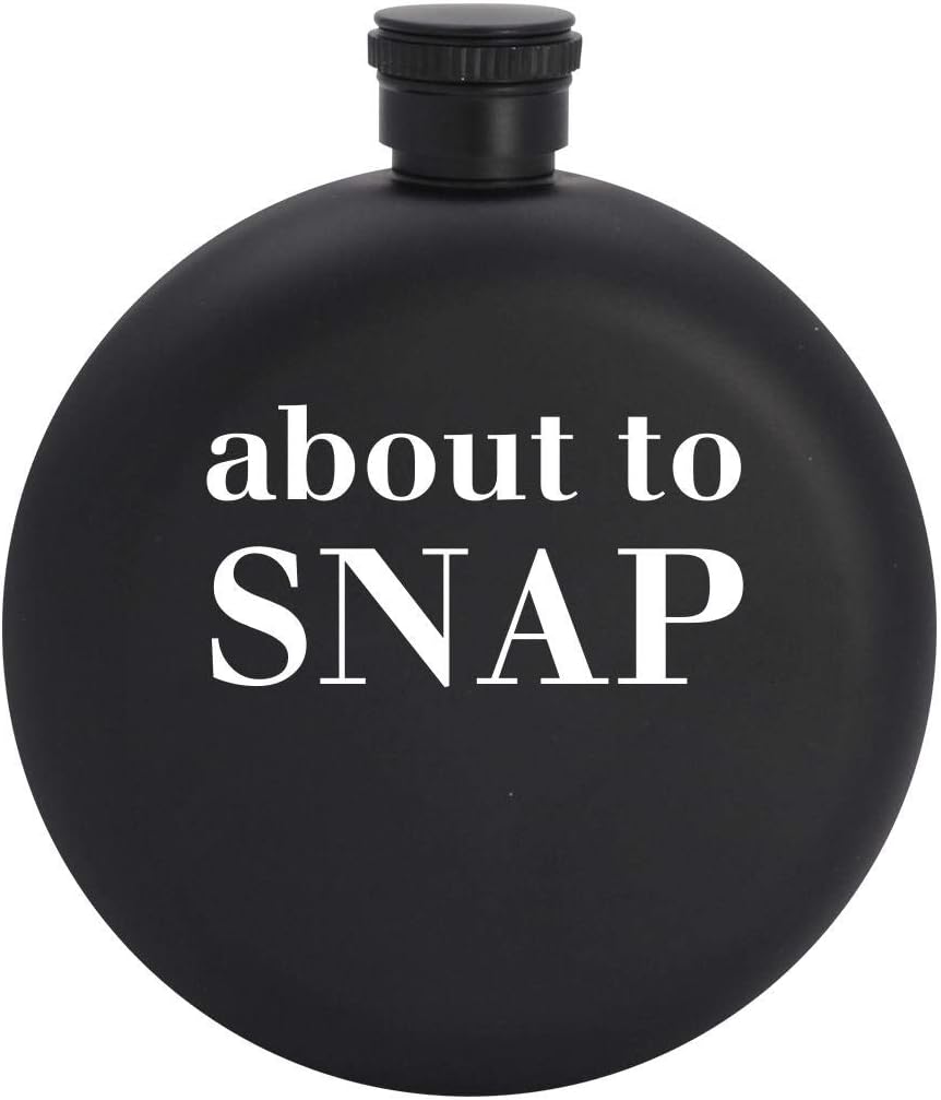 Amazon.com | about to snap. - 5oz Round Drinking Alcohol Flask: Flasks