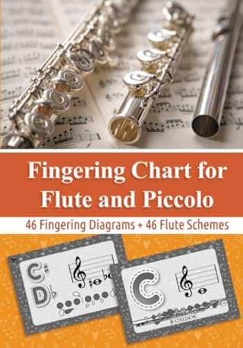 Fingering Chart for Flute and Piccolo: 46 Fingering Diagrams + 46 Flute ...