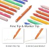 AECHY Colored Curve Pens for Note Taking, Dual Tip Markers with 5 ...