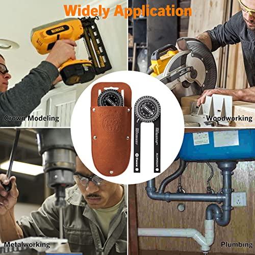 Cocew Miter Saw Protractor, Aluminum Angle Finder with Precision Laser ...