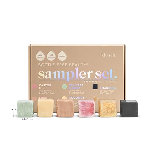 Kitsch 6 Piece Luxury Bar Sampler Set with Shampoo Bars, Conditioner ...