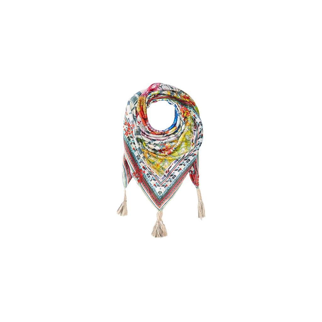 Johnny Was Women's Patterned Silk Square Scarf with Tassels | Buy ...