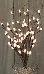 Amazon.com: Lighted Pussy Willow Twigs Branch - Primitive Country ...