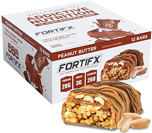 Fortifx Protein Bars - Peanut Butter Protein Bar - Case of 12 - Low ...