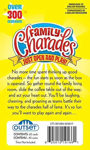 Outset Media Family Charades Card Game Travel Friendly - Includes Over ...