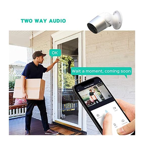 Outdoor Security Camera, Panamalar Smart 1080p WiFi IP Camera with ...