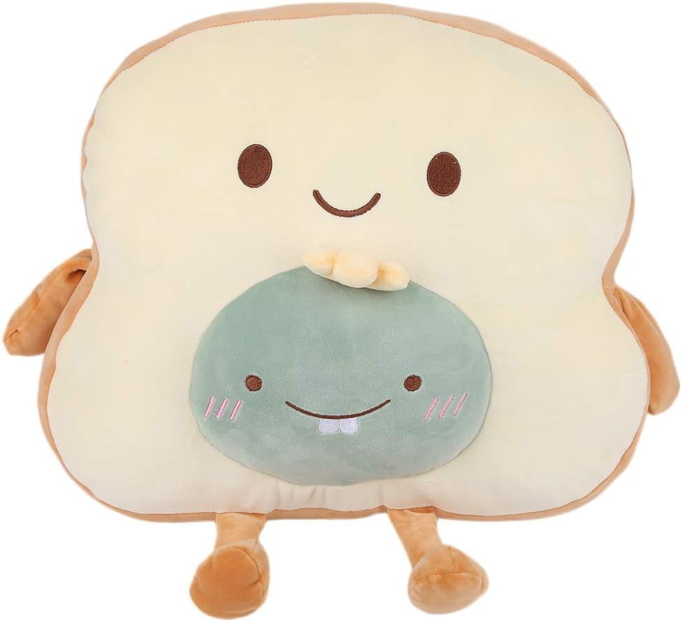 Cómoda almohada con forma de pan, almohada de pan tostado en rebanadas ...