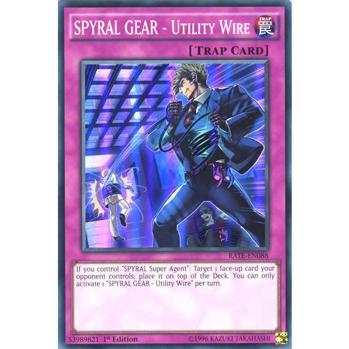 YuGiOh : RATE-EN088 1st Ed SPYRAL GEAR - Utility Wire Super Rare Card ...