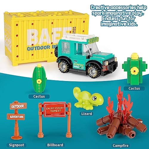 SUNHABI Desert Party with Camping Car Toy Building Sets City Sets for 5 ...