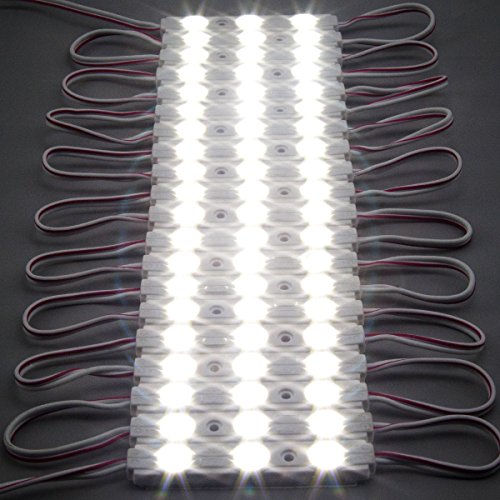 200pcs Daylight White 6500K Injection 0.72W 12 Volt DC LED Module for ...