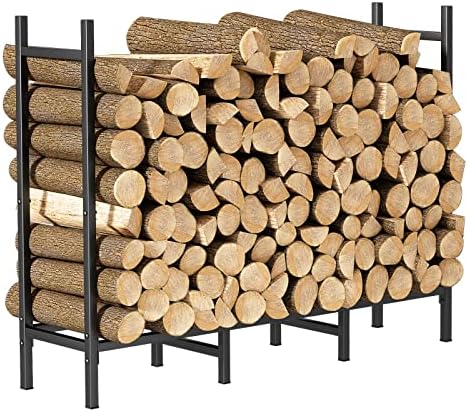 4ft Firewood Rack Outdoor Wood Rack for Firewood Indoor Log Holder ...